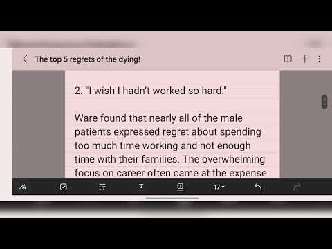 Top five Regrets of the dying! by Bronnie Ware