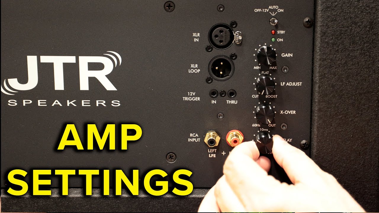 JTR Captivator Series: Recommended Amp Settings for JTR Subwoofers