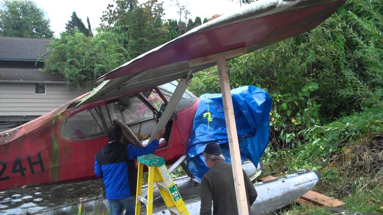 N1424H Removing wing - set up
