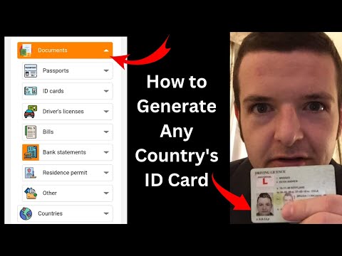 How to generate any id card from any country
