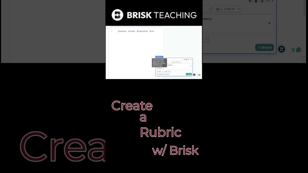 Make a Rubric with Brisk