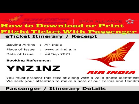 How to Check Air India flight ticket pnr status Air India PNR ticket Printing