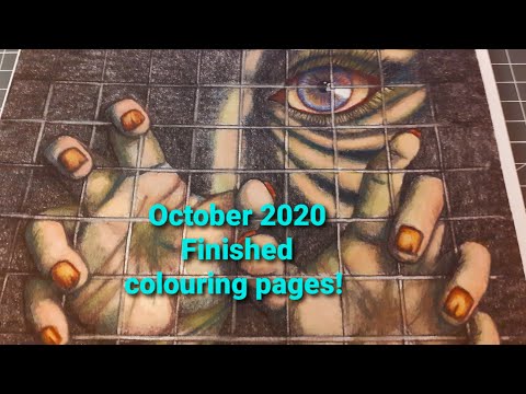 October 2020 finished/completed colouring pages - Do you want a colour along? - Adult colouring