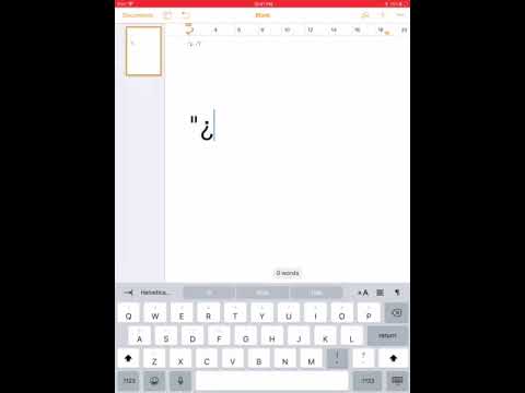 Inverted symbols in iPad Pro page