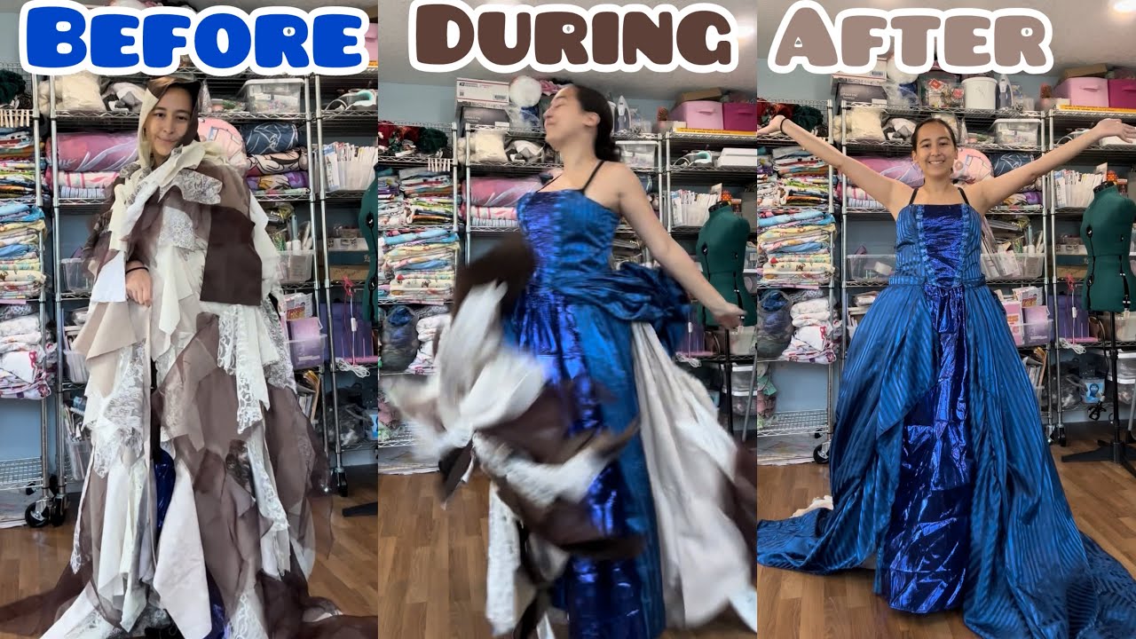 How to make a Cinderella transformation dress - Fairy Godmother edition! | transforming cloak/cape