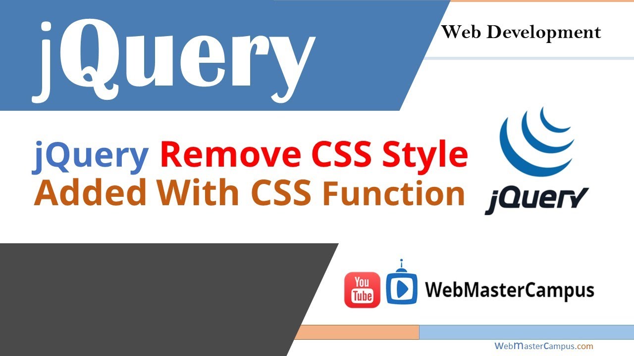 jQuery Remove CSS Style Added With CSS Function