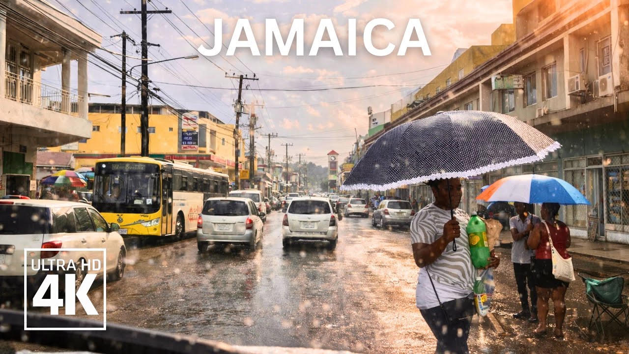 Rainy Day Drive Through Jamaica 🇯🇲 | 4K 60FPS HD