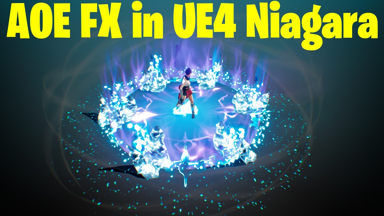 How to Create AOE Ice Attack in UE4.27 Niagara - Showcase