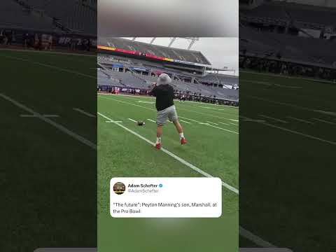 Peyton Manning has a son who can sling it 👀 (via colts/TT)