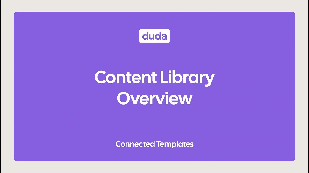 Content Library Overview
