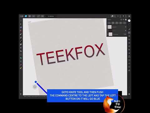 AFFINITY DESIGNER IPAD 2.0 - SAMURAI TEXT- TEEKS TIP TIME - #SHORTS - FREE PDF DOWNLOAD