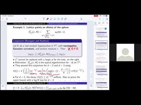 Ciprian Demeter (Bloomington): Restriction of exponential sums to hypersurfaces