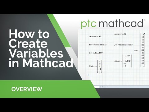 How to Create Variables in Mathcad Prime