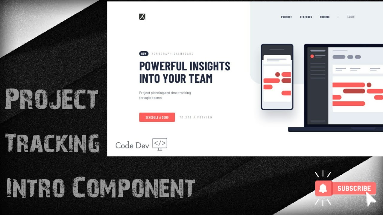 Project tracking intro component |Frontendmentor Challenge| How to design a landing page|