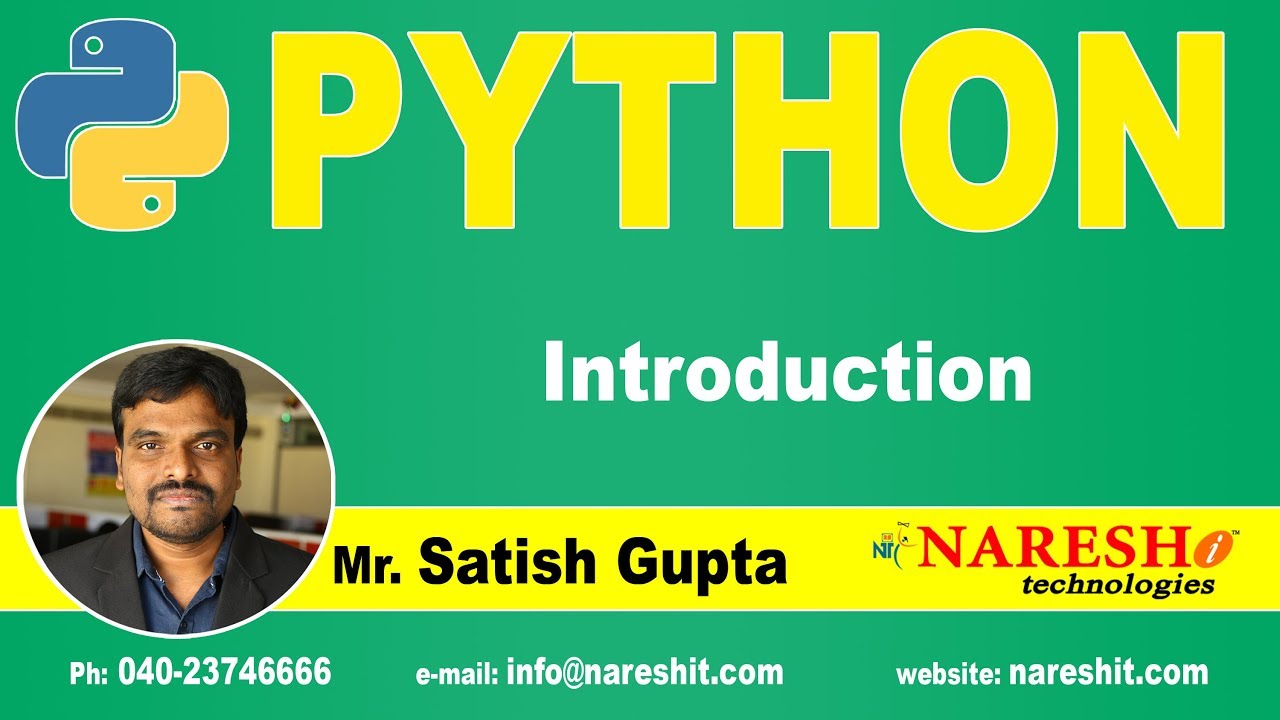 Python Introduction | Python Tutorial for Beginners | Mr. Satish Gupta