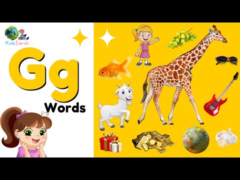 Words with G | Letter G | kids earth #Gg #words #letterabc #kindergarten #abcd #basicvocabulary #G