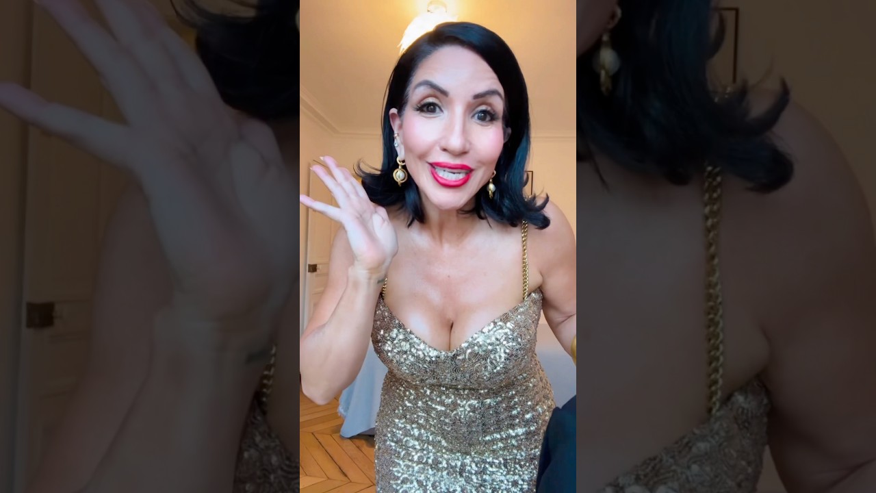 Styling Gold Sequin Dress #ootd #grwm #gold #fashion #style #styletips #over50 #midlife #paris