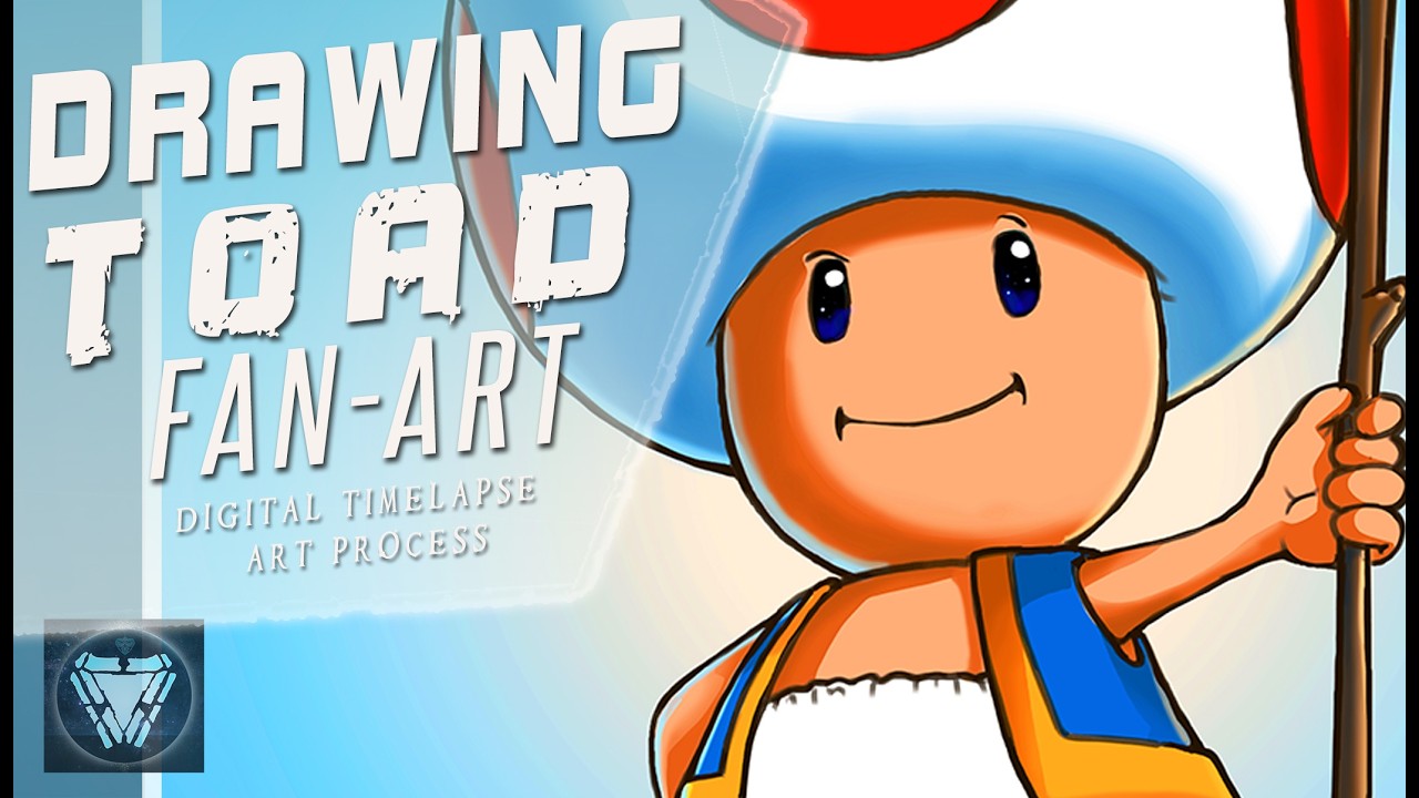 DRAWING TOAD| Digital Art Process | Photoshop (Super Mario Galaxy Movie)