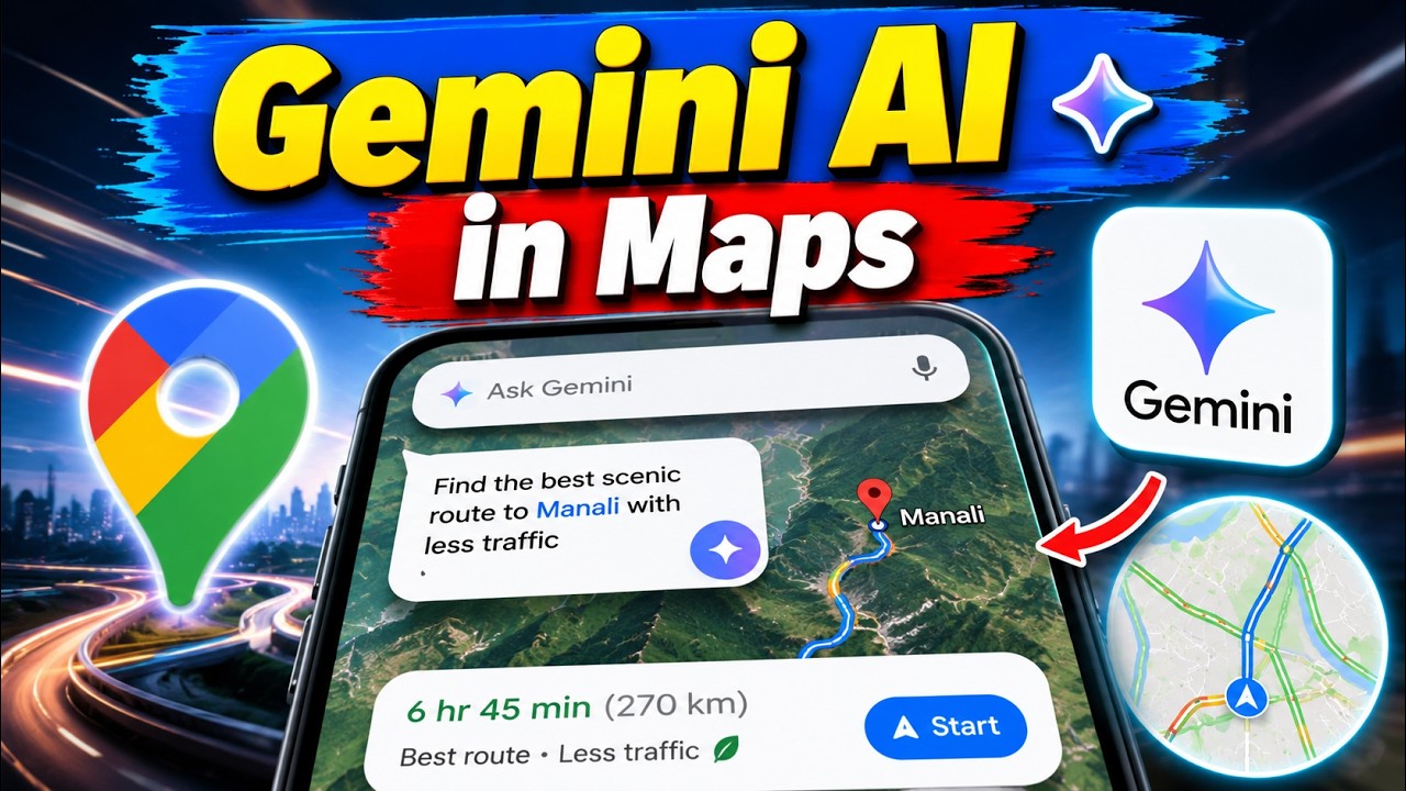 How to Use Gemini AI in Google Maps 🤯 New Google Maps AI Features Explained! #GeminiAI
