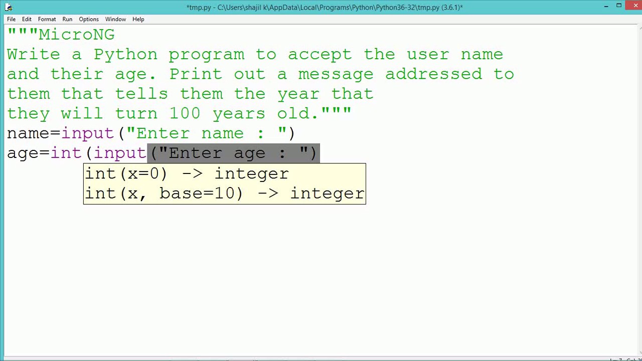 Python Program date object