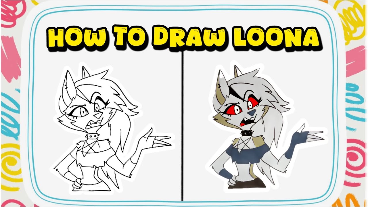 How to Draw Loona from Helluva Boss – Hazbin Hotel Character Tutorial