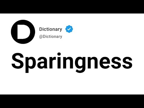 Sparingness Meaning In English