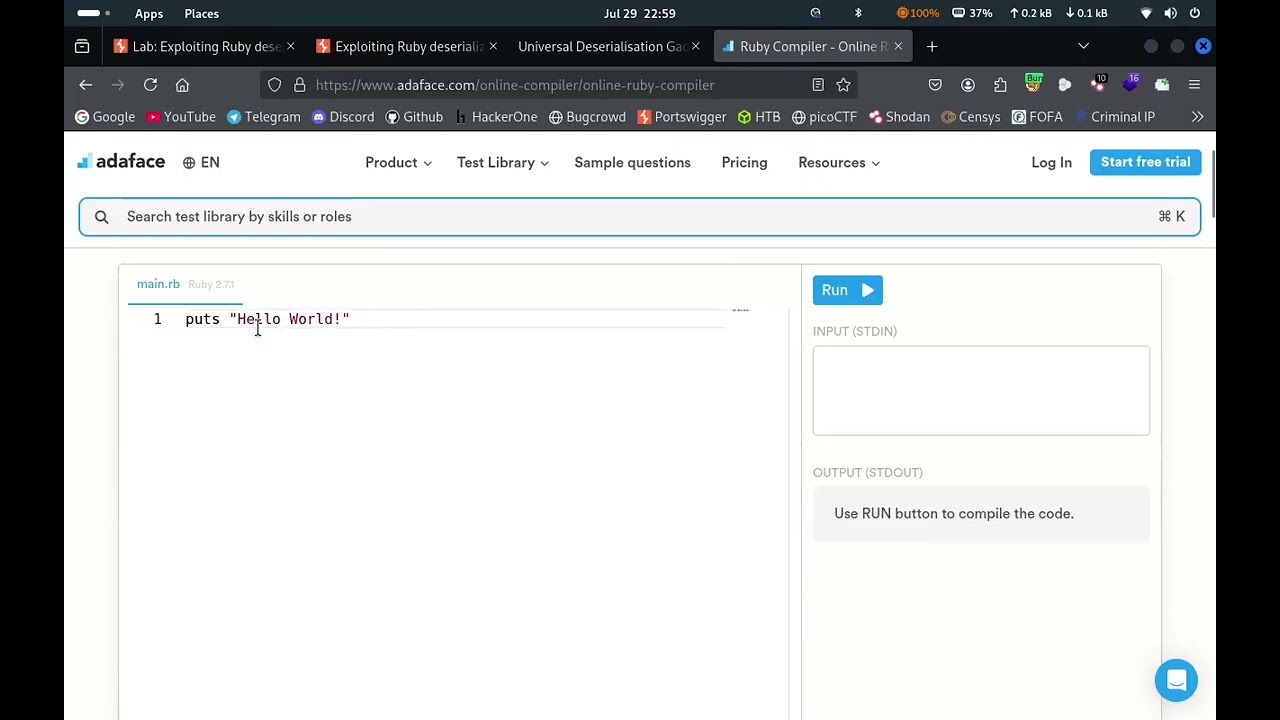 Exploiting Ruby deserialization using a documented gadget chain | Web Security Academy