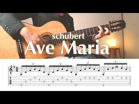 Schubert / Ave Maria / sheet music / tab