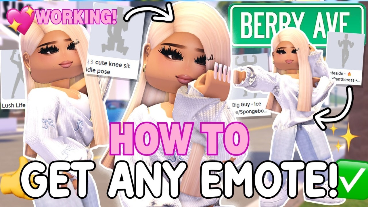WORKING!! HOW TO GET *ANY EMOTE* IN BERRY AVENUE TUTORIAL!