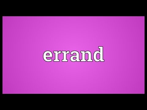 Errand Meaning