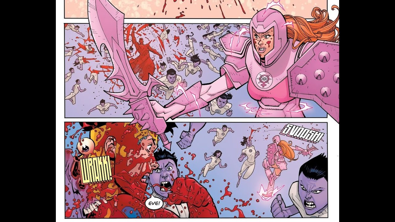 Invincible #136 | Invincible and Atom Eve vs Thragg's Viltrumite Army