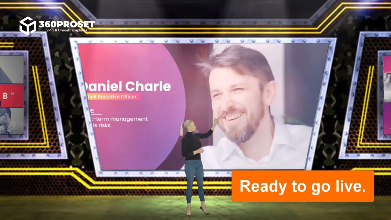 Stage Virtual Set 75 Preview || Vmix ProSet