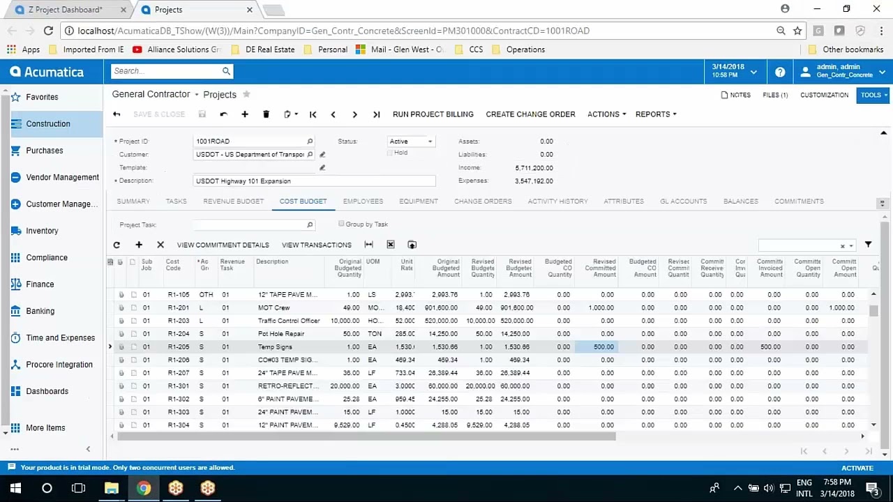 Construction Subcontractor Accounting Software