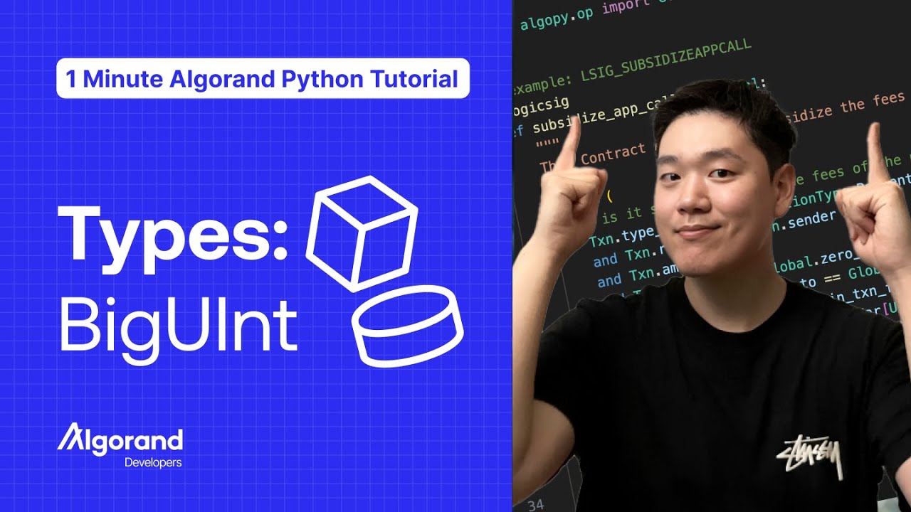 Types: BigUInt | 1 Minute Algorand Python Tutorial
