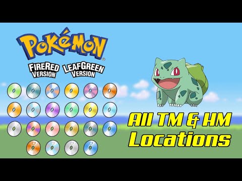 All TM & HM Locations! | Pokemon Fire Red & Leaf Green