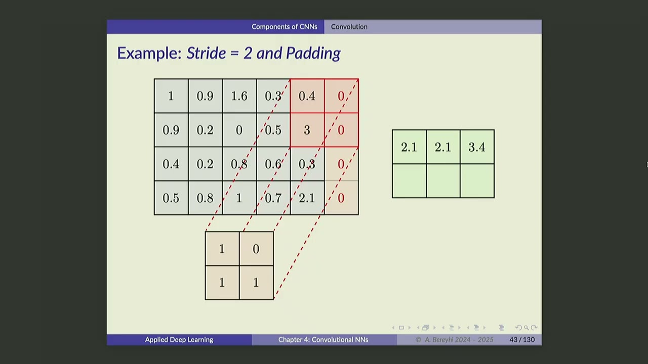 UofT DL Course - Lecture 37: Padding and Multichannel Convolution
