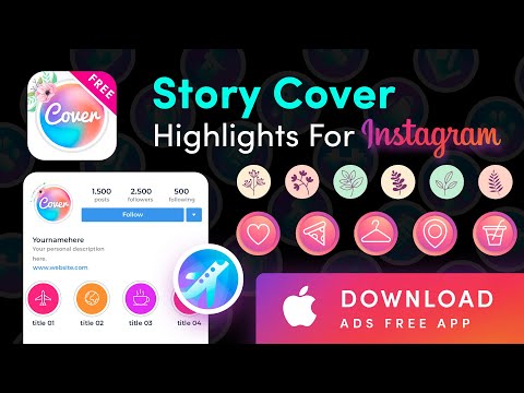 Instagram Story Cover Highlight Maker. How to create Tutorial. With free App Download .