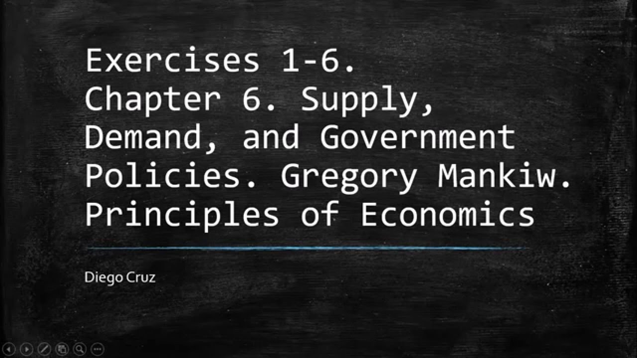 Chapter 6.  Exercises 1-6. Supply, Demand, and Government Policies.