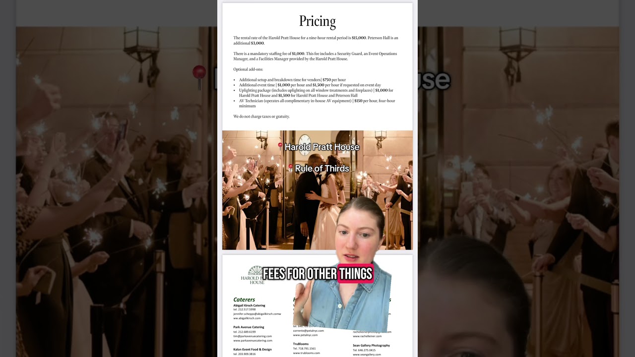 Getting married in the NYC area? Here’s the pricing for 15 venues in the New York area 👀