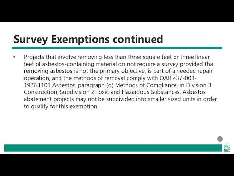 Survey Training for General Contractors and the Public