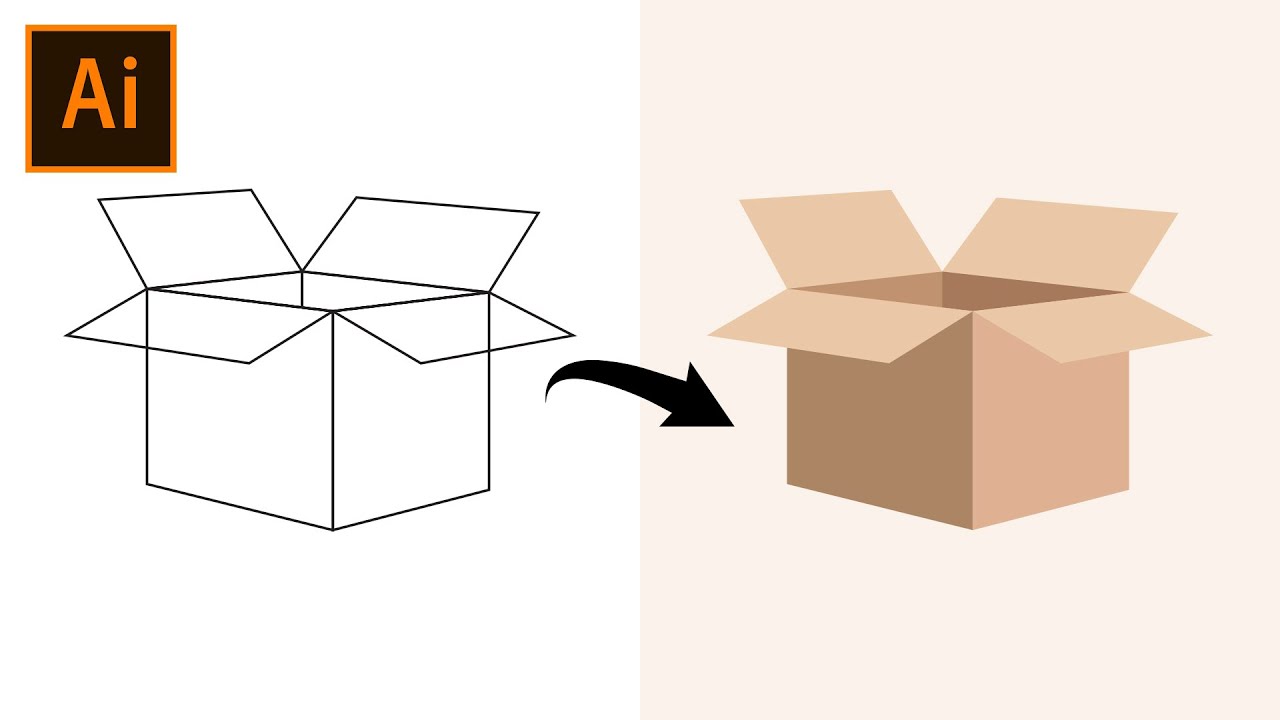 Corrugated Box Vector Adobe Illustrator Tutorial