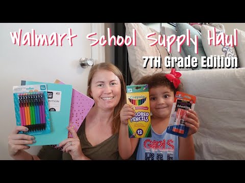 Walmart School Supply Haul | 7th Grade Supply List | Budget Friendly Items