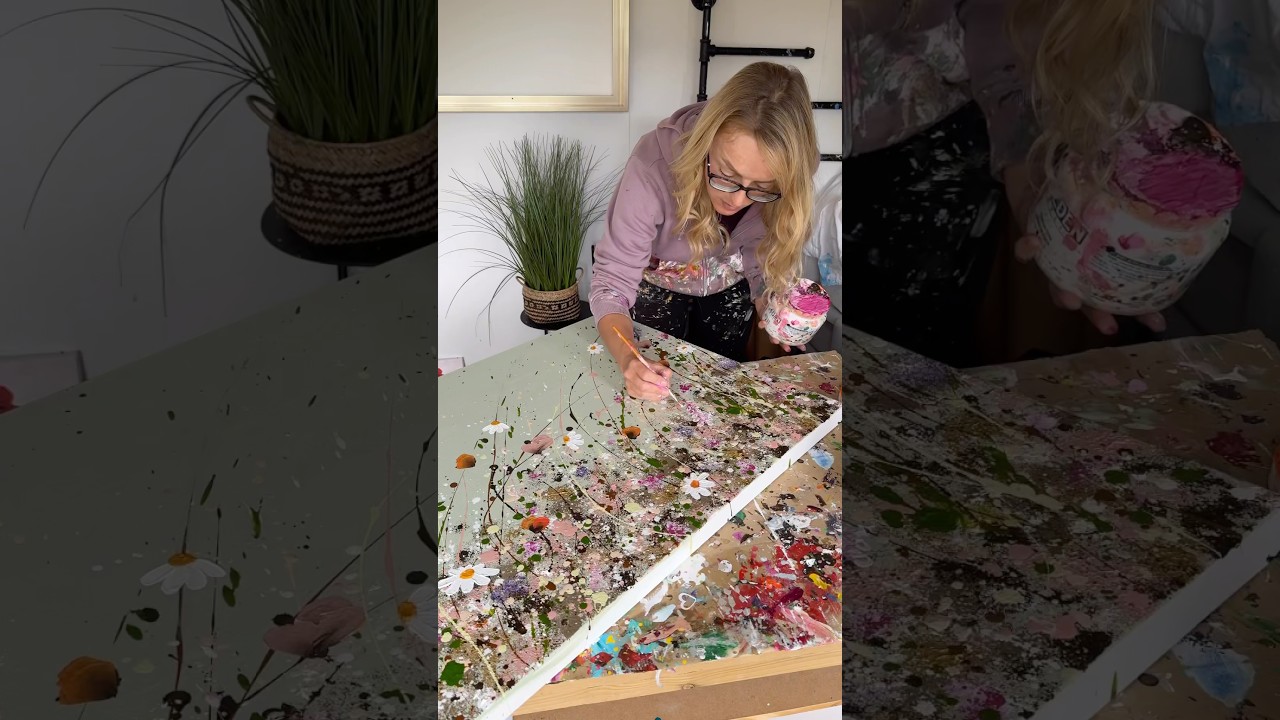 Sold #artprocess #wildflowers #abstractimpressionism #neutralarts #sagegreen #artinprogress #artlove