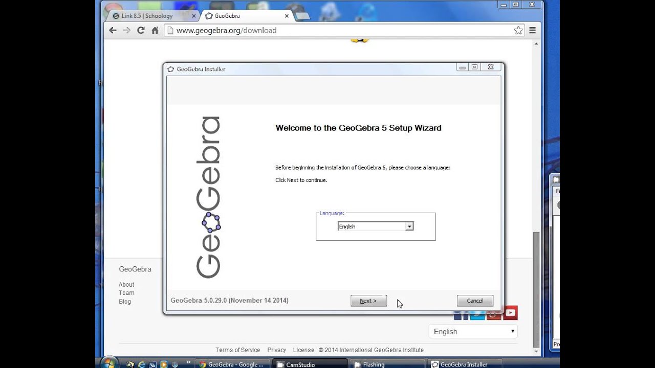geogebra installation