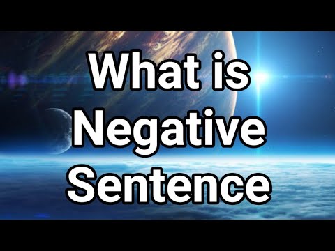 What is Negative Sentence. Urdu/ English