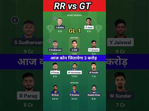 RR vs GT Dream11 Team | RR vs GT Dream11 Prediction | Rajasthan vs Gujarat Dream11 Team Today
