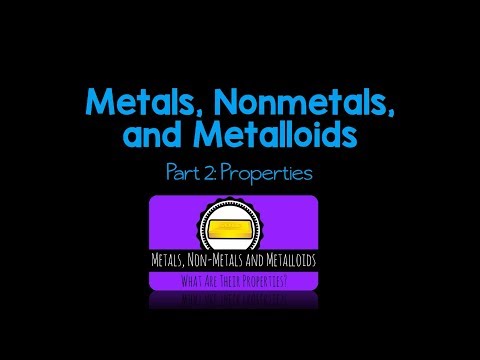 Metals Nonmetals Metalloids Properties