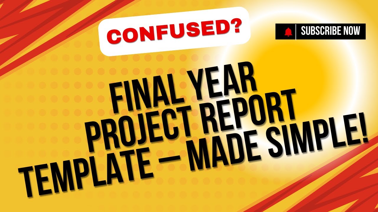 Final Year Project Report Format for Computer Science Students
