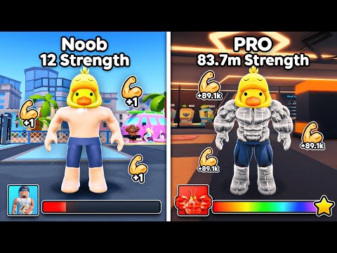 I Went from WIMPY NOOB to SHREDDED Pro in Gym Star Simulator!