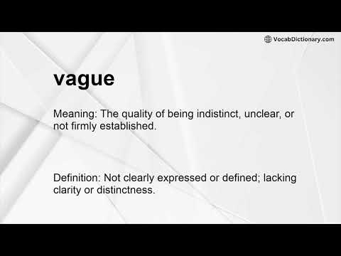 vague Meaning